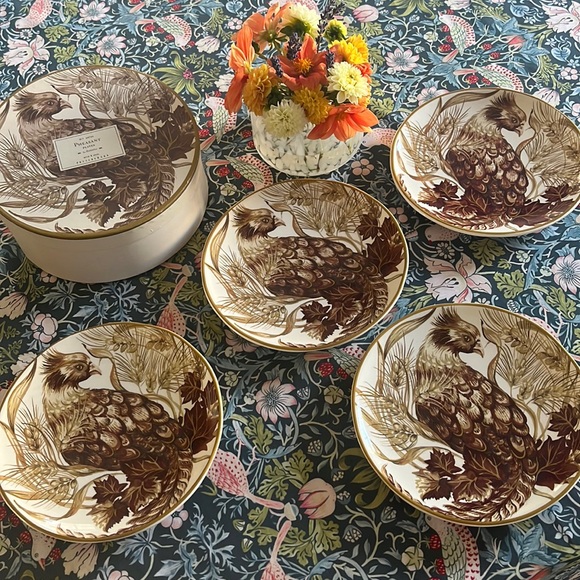 Pottery Barn | Dining | Pottery Barn Pheasant Plates Set Of 4 Original ...